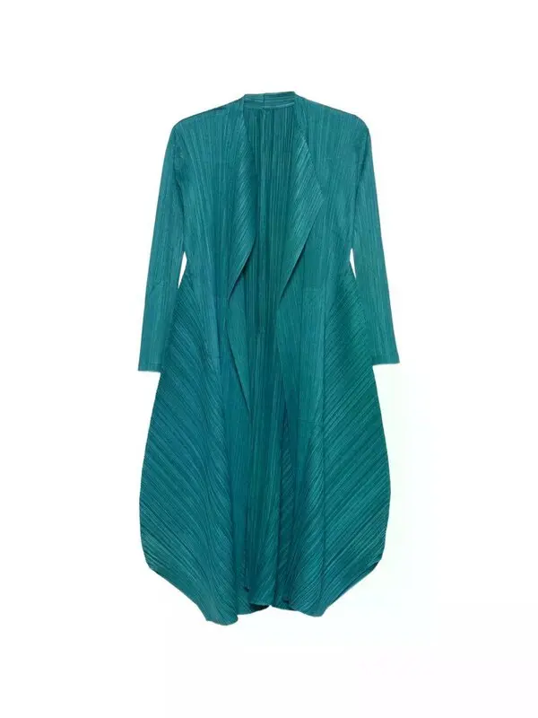 Issey Miyake Pleated Open-front Coat
