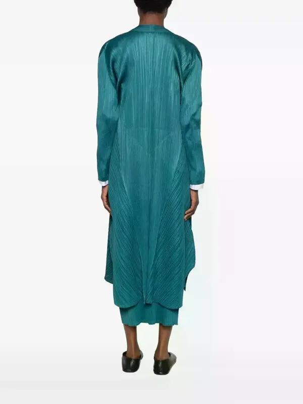 Issey Miyake Pleated Open-front Coat