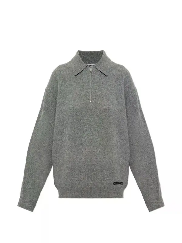 Alexander Wang Long-sleeve Polo Sweater - Grey