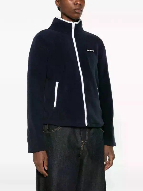 Sporty & Rich Ezia Logo-embroidered Fleece Sweatshirt