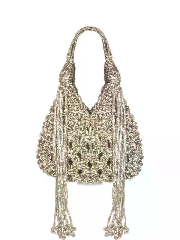 HIBOURAMA Mini Vannifique Crystal-embellished Tote Bag - Gold