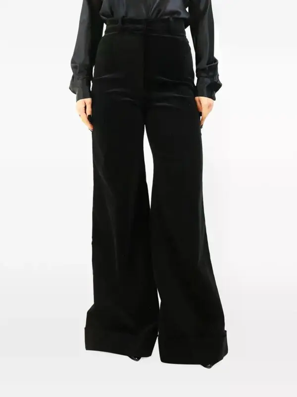 G. Velvet Wide-leg Trousers
