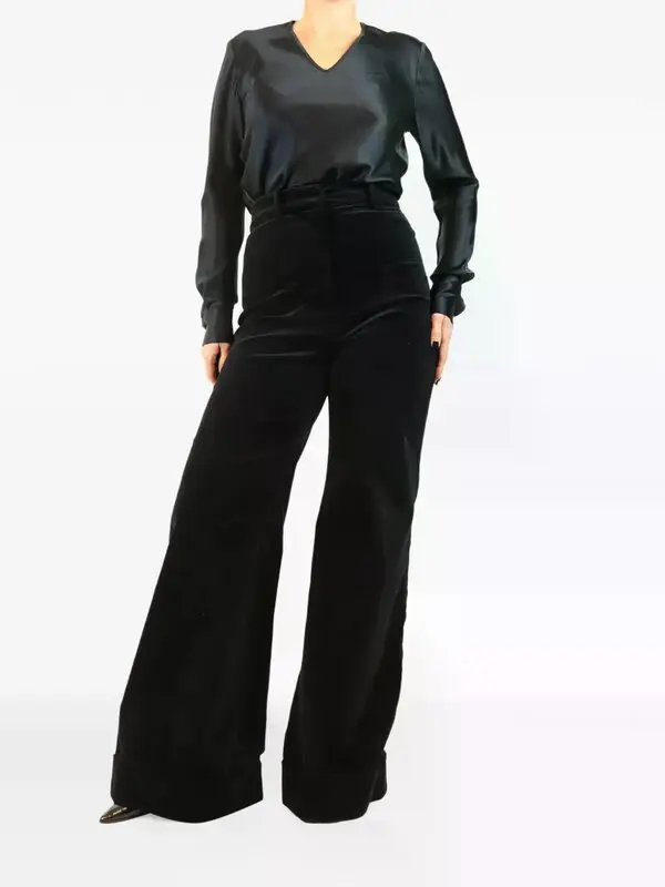 G. Velvet Wide-leg Trousers
