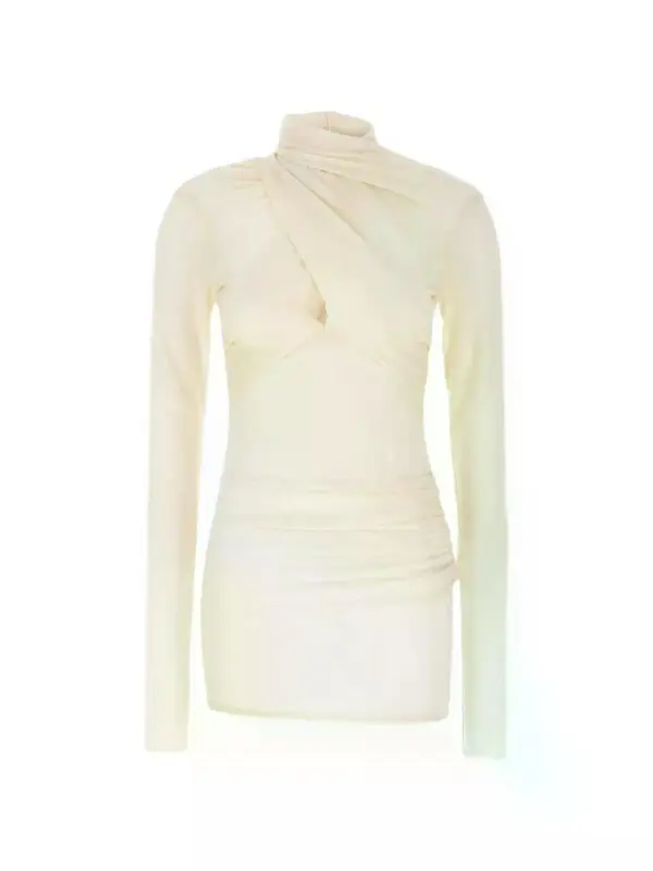 ENTIRE STUDIOS Draped Ruched-detail Mini Dress