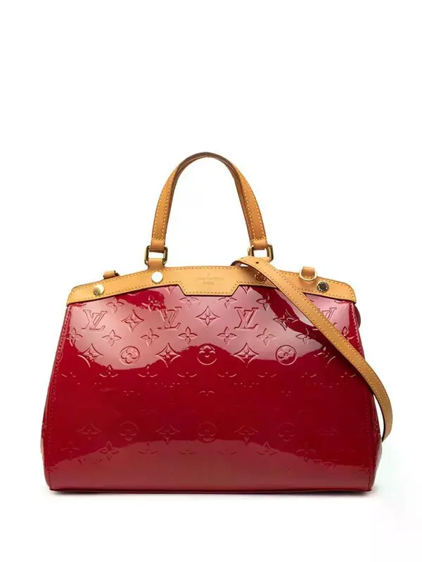 LOUIS VUITTON 2013 Monogram Vernis Brea Mm Satchel - Red