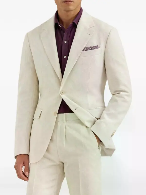 Brunello Cucinelli Cotton-linen Blend Suit - Neutrals