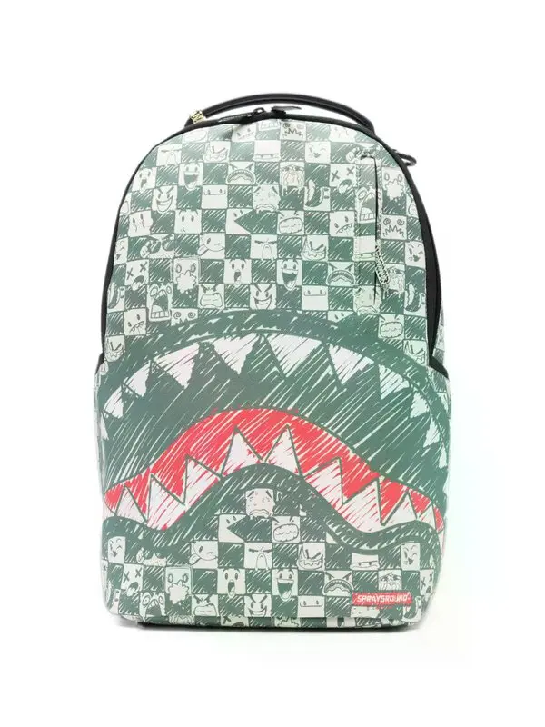 SPRAYGROUND Emote Check Graphic-print Backpack - Green