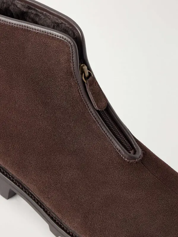 MORJAS Alpine Shearling-lined Suede Chelsea Boots