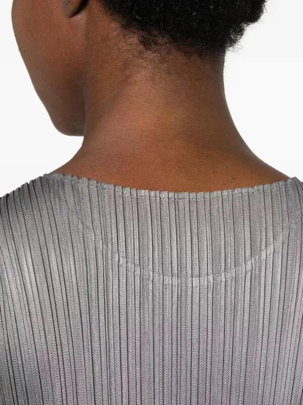 Issey Miyake Pleated Sleeveless Midi Dress
