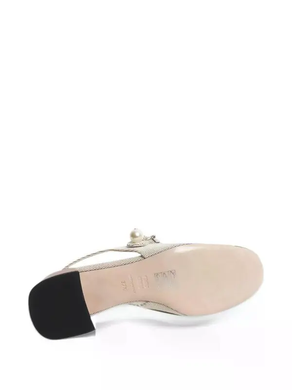 Miu Miu Cap-toe Chain-strap Slingback Pumps