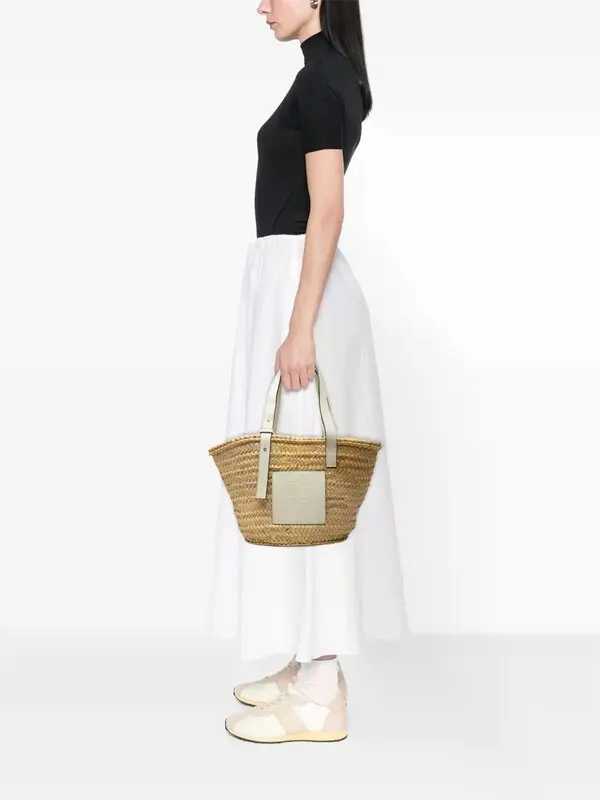 Loewe 2020 Medium Raffia Anagram Basket Tote Bag