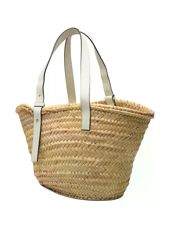 Loewe 2020 Medium Raffia Anagram Basket Tote Bag