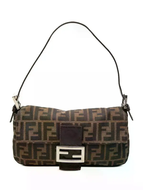 Fendi 20th Century Zucca Canvas Baguette Shoulder Bag - Brown