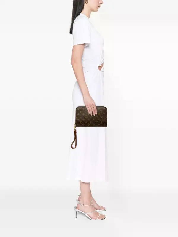 LOUIS VUITTON 2002 Monogram Orsay Clutch Bag - Brown