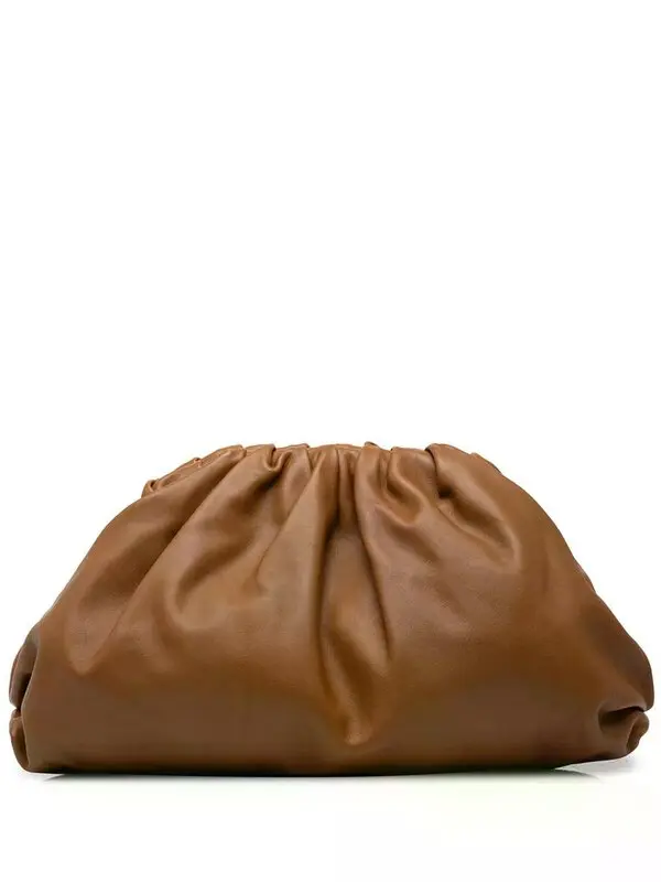 Bottega Veneta 2012-2026 Lambskin The Pouch Clutch Bag - Brown