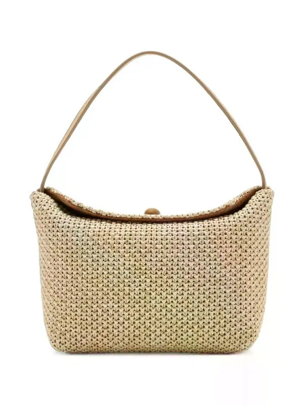 Christopher Esber Mini Turnlock Raffia Tote Bag