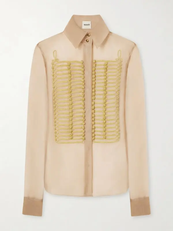 Khaite Ivy Silk-organza Blouse