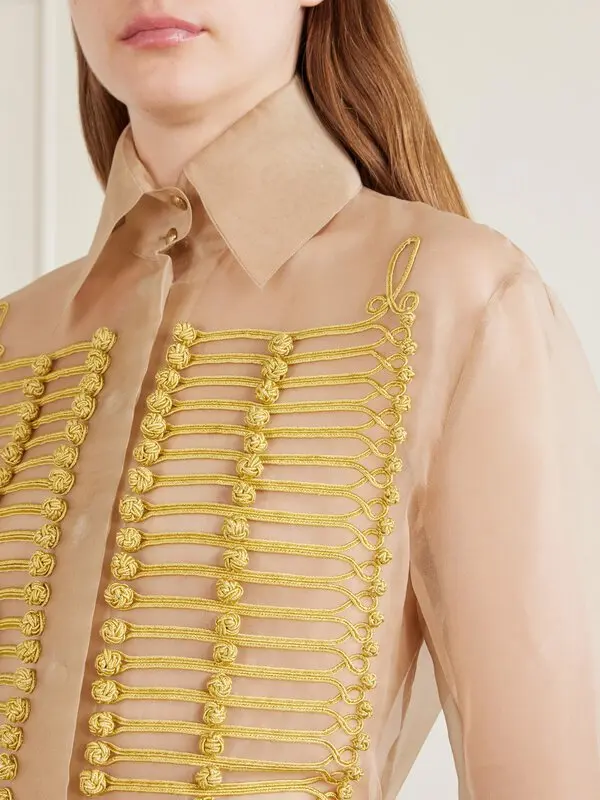 Khaite Ivy Silk-organza Blouse