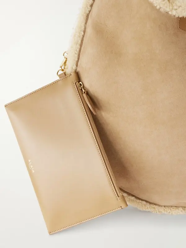 Alaïa One Piece Medium Merino Shearling Shoulder Bag