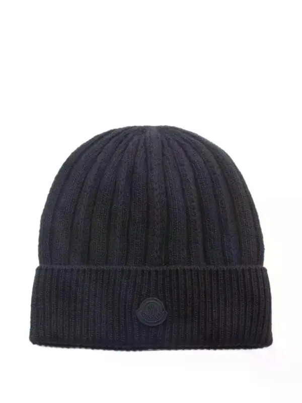 Moncler 2020 Logo-patch Beanie Hat