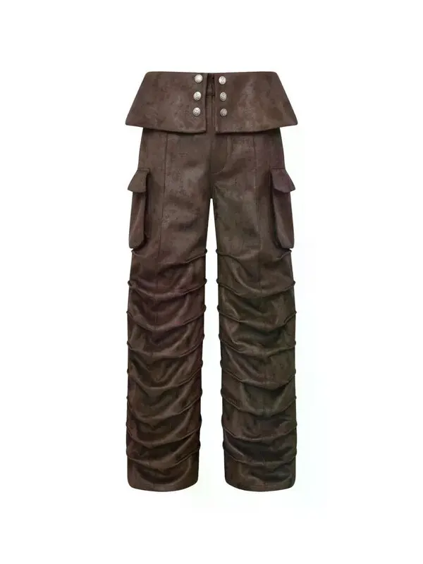 BIRTH OF ROYAL CHILD Diamond Armor Straight-leg Trousers - Brown