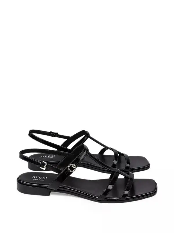 Gucci Horsebit Flat Sandals - Black