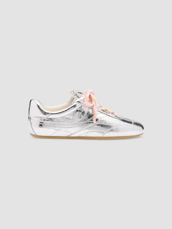 STUART WEITZMAN Vander Contrast-lace Lamé Low-top Sneakers