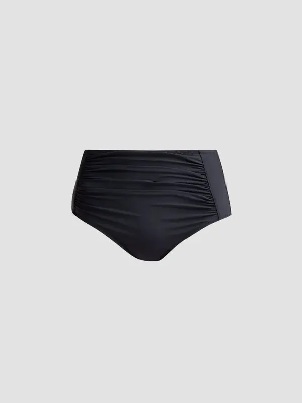 Johnny Was Ruched High-waisted Bikini Bottom