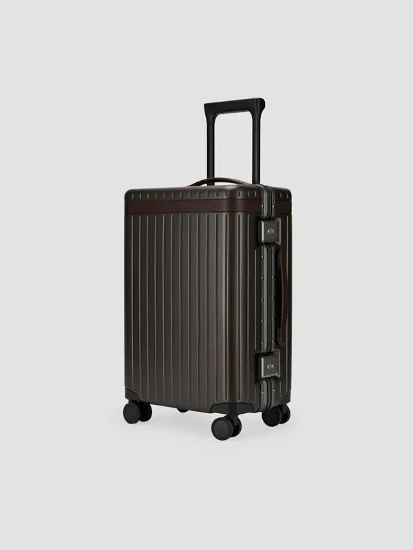 CARL FRIEDRIK Hybrid The Carry-on Spinner Suitcase - Chocolate