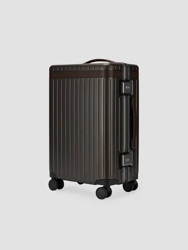 CARL FRIEDRIK Hybrid The Carry-on Spinner Suitcase - Chocolate