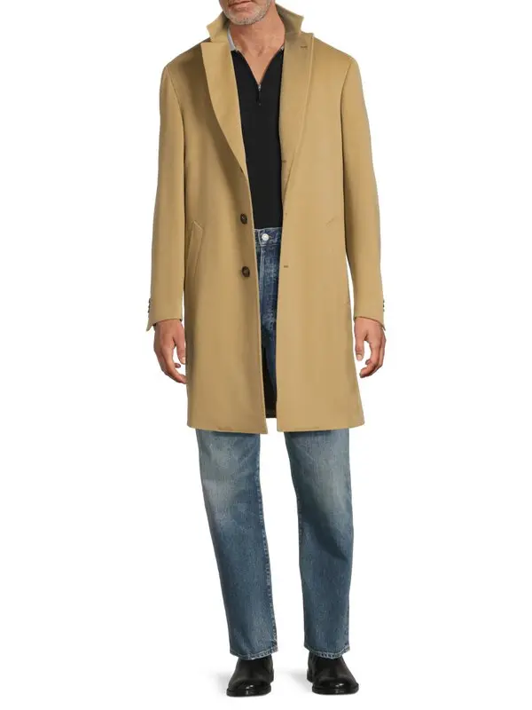 Canali Basic Wool-cashmere Topcoat