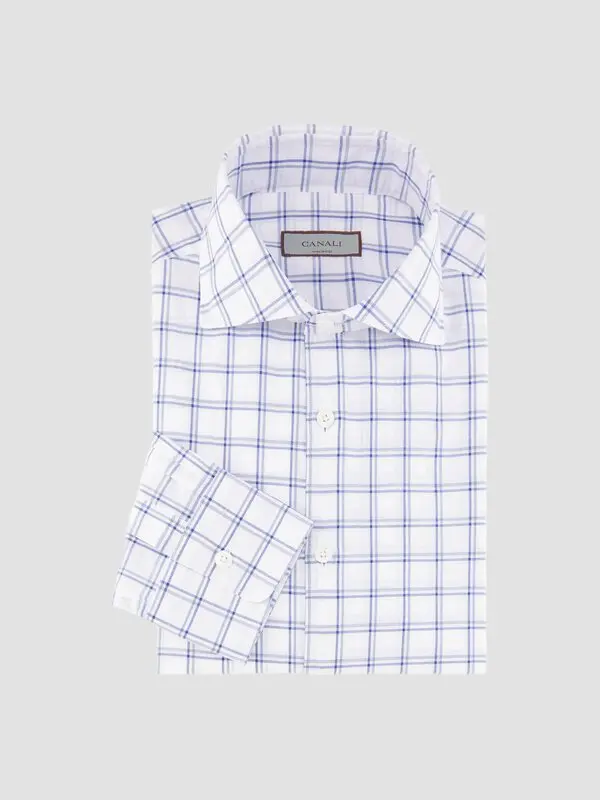 Canali Plaid Cotton Sport Shirt