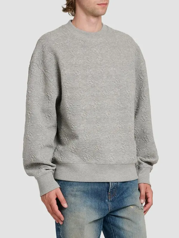 Amiri Ma Quad Jacquard Oversized Crewneck Sweatshirt