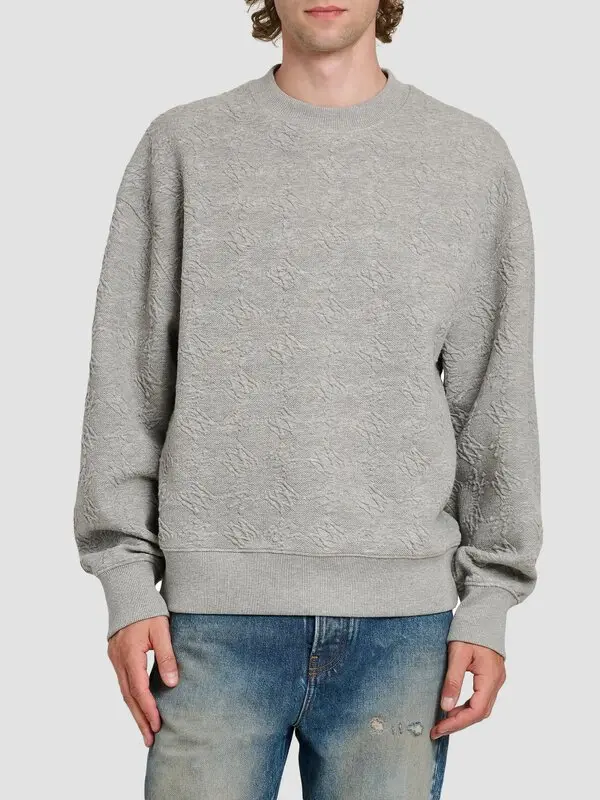 Amiri Ma Quad Jacquard Oversized Crewneck Sweatshirt