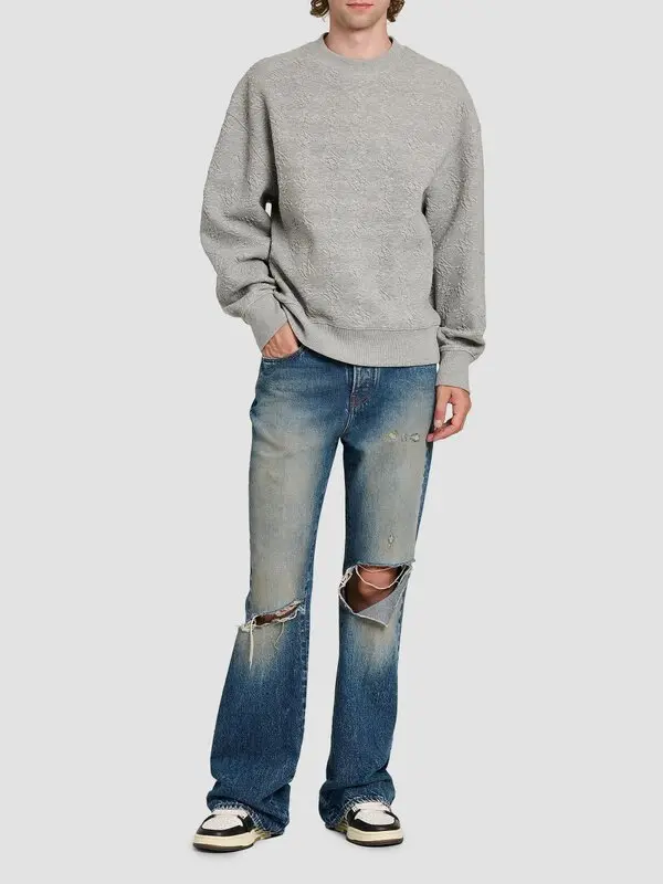 Amiri Ma Quad Jacquard Oversized Crewneck Sweatshirt
