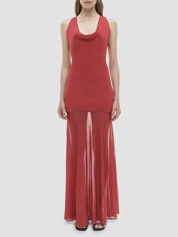 Simkhai Xena Sheer Halter Maxi Dress