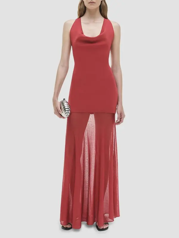 Simkhai Xena Sheer Halter Maxi Dress