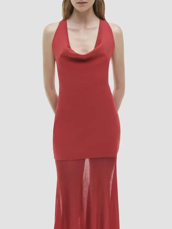 Simkhai Xena Sheer Halter Maxi Dress