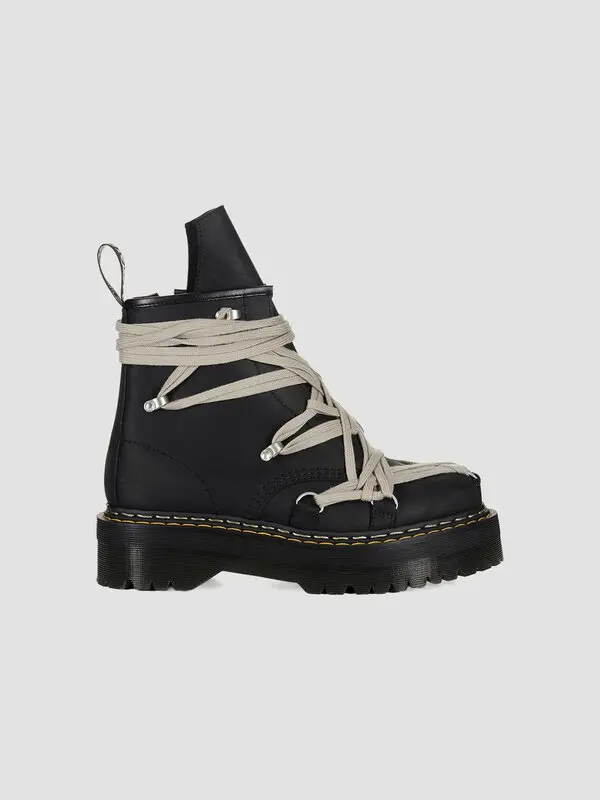 Rick Owens Dr. Martens X 1460 Quad-sole Megalace Leather Boots