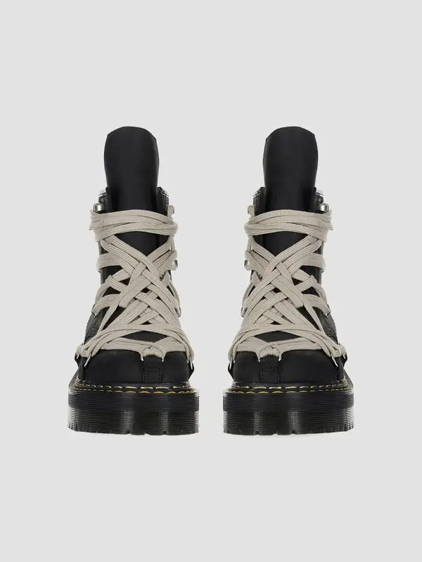 Rick Owens Dr. Martens X 1460 Quad-sole Megalace Leather Boots