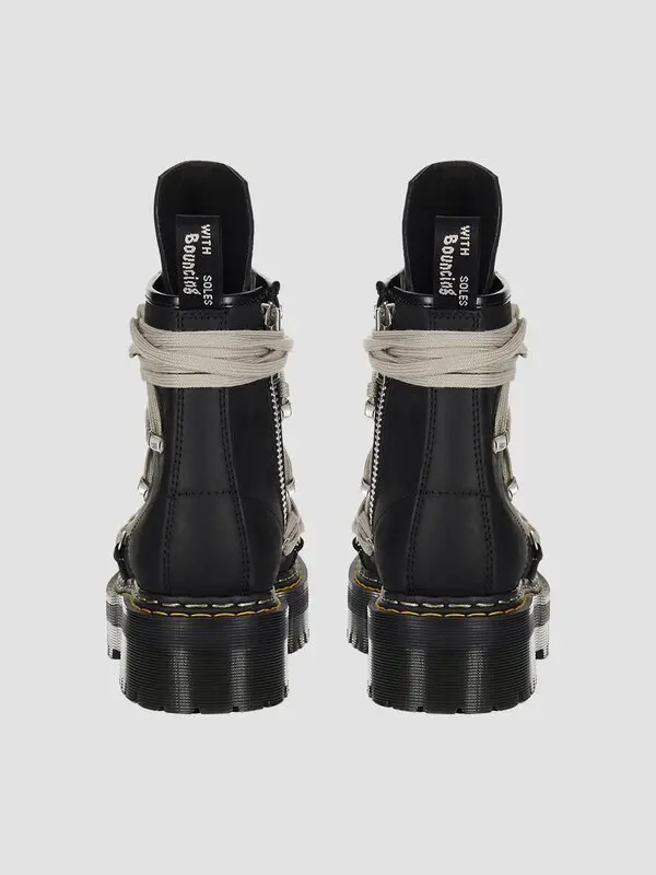 Rick Owens Dr. Martens X 1460 Quad-sole Megalace Leather Boots