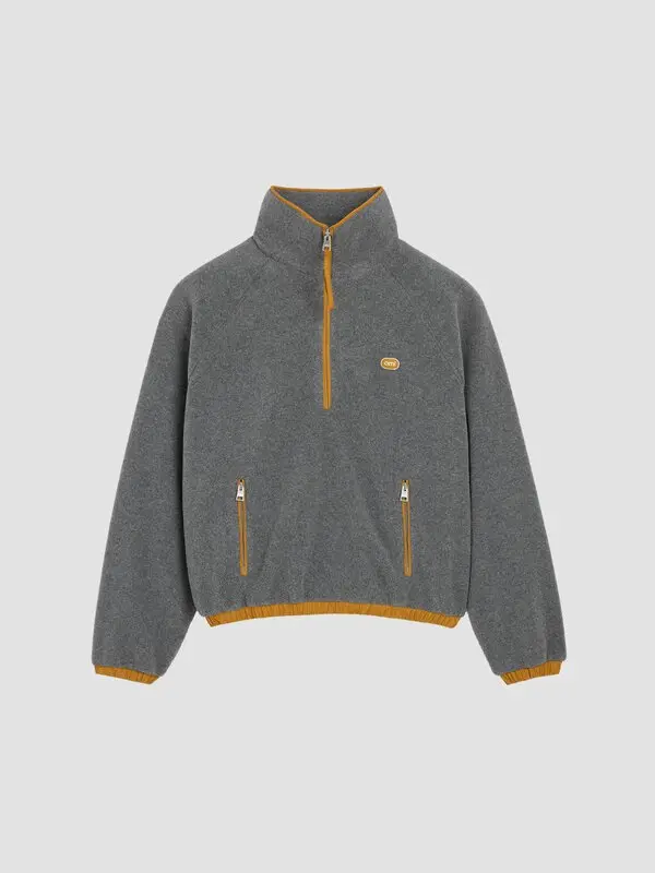 AMI Paris Funnel-neck Sweatshirt - Ash Grey