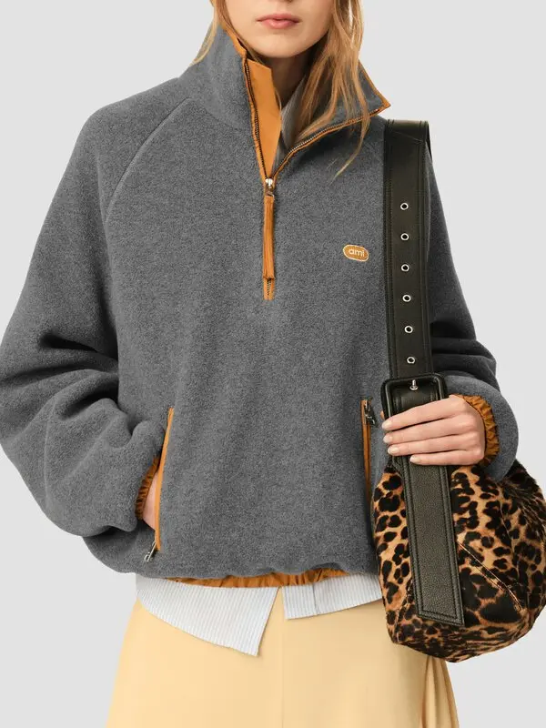 AMI Paris Funnel-neck Sweatshirt