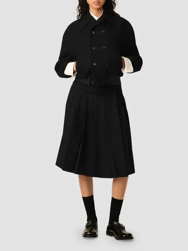 AMI Paris Short Wool Double-breasted Bomber