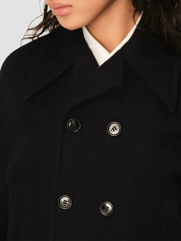 AMI Paris Short Wool Double-breasted Bomber