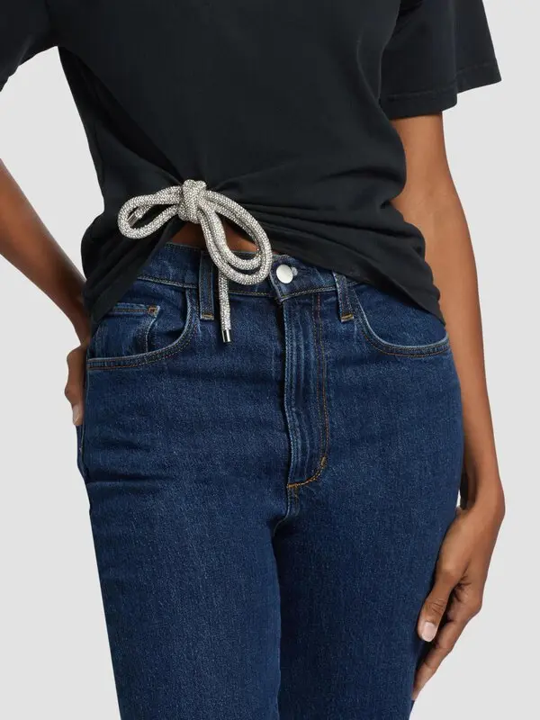 AREA Crystal Knot Cotton T-shirt
