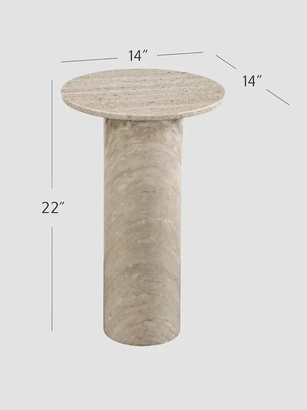BASSETT MIRROR Clancy Marble Accent Table