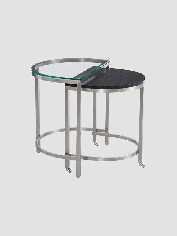 BASSETT MIRROR Huxley Nesting Double-frame End Table