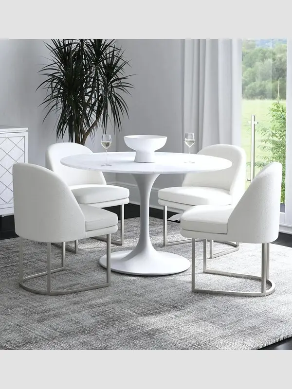 BASSETT MIRROR Mae Chenille Side Dining Chair