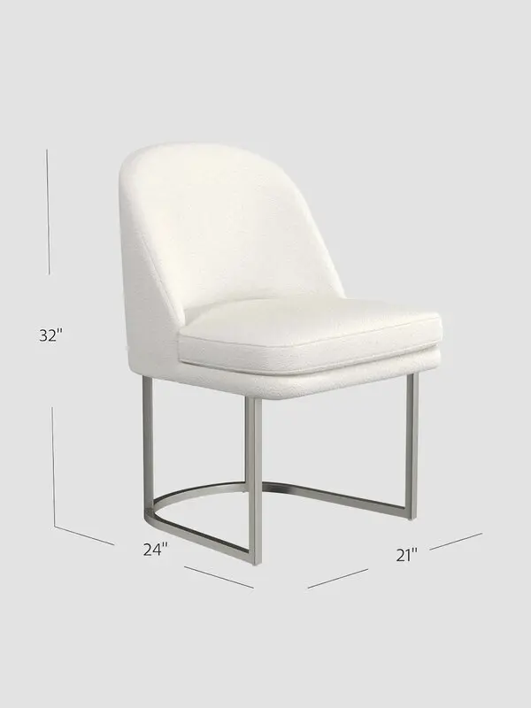 BASSETT MIRROR Mae Chenille Side Dining Chair